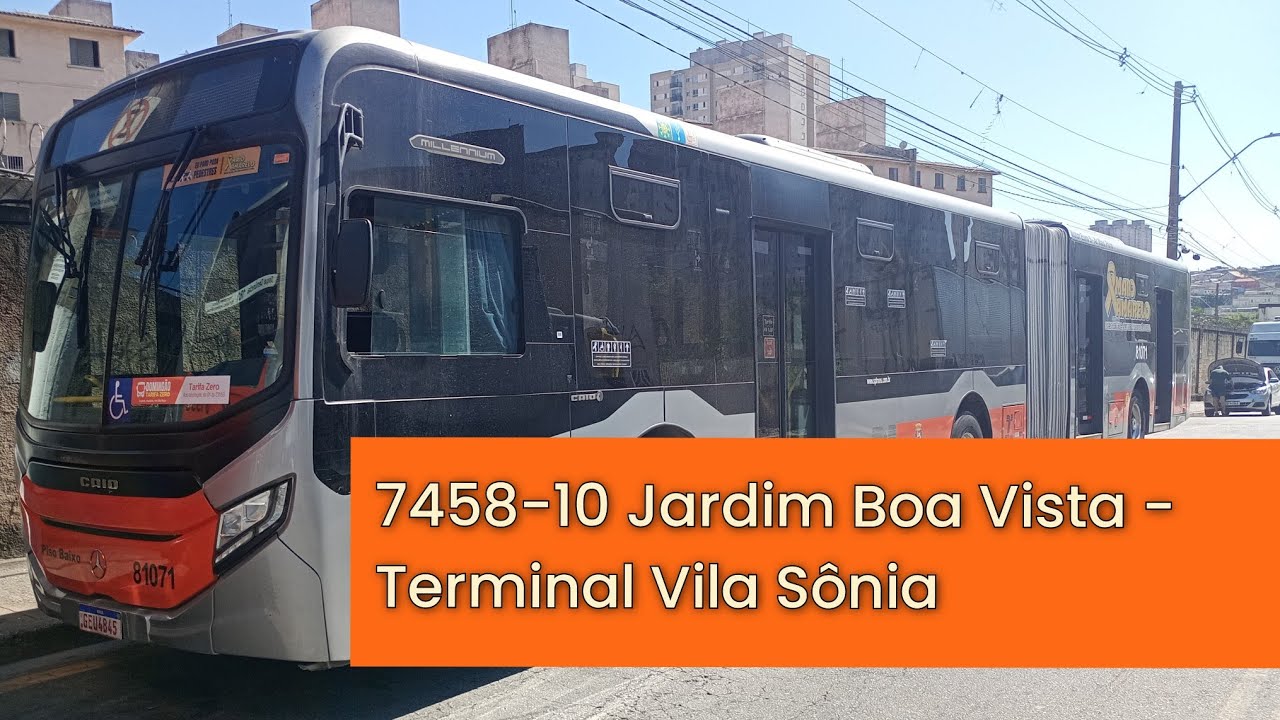 7458-10 Jardim Boa Vista - Terminal Vila Sônia. Trajeto da Linha. - YouTube