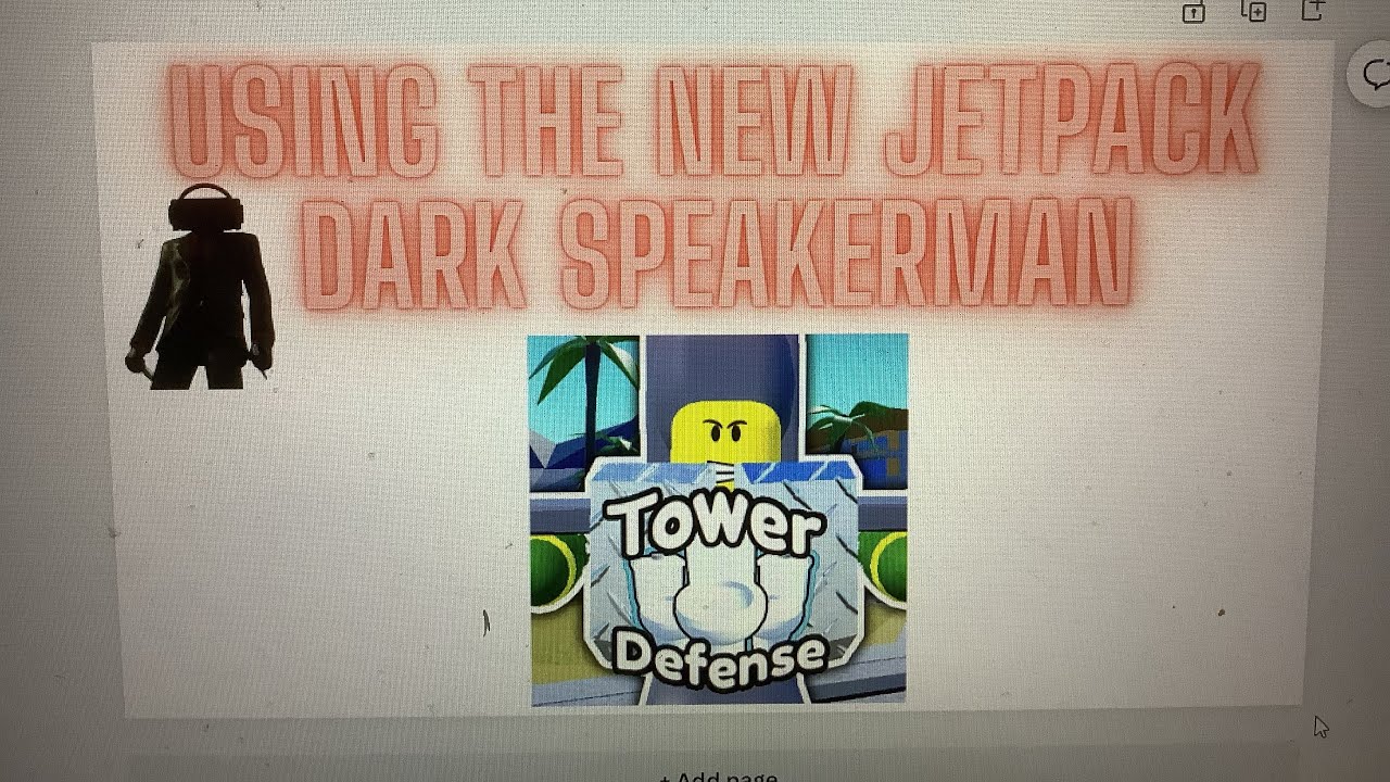 Using the new Jetpack Dark SpeakerMan (Toilet Tower Defense) - YouTube