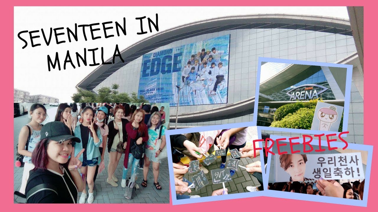 SEVENTEEN DIAMOND EDGE IN MANILA // FREEBIES HUNTING - YouTube