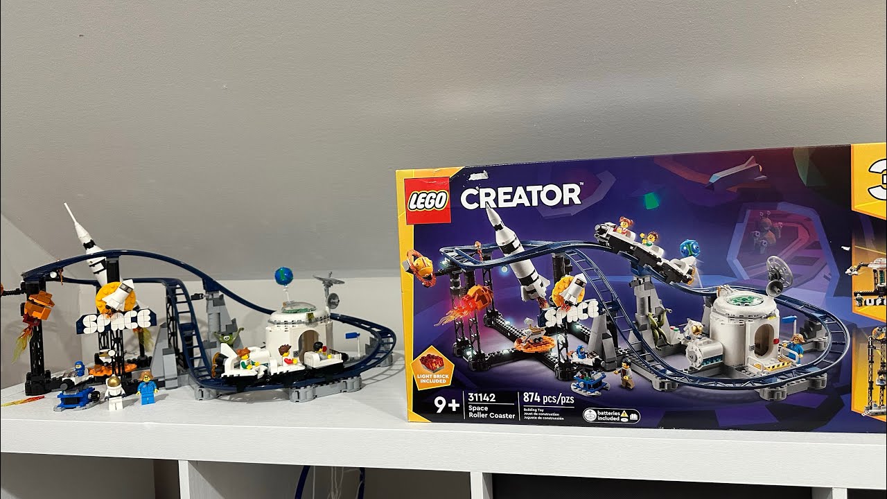 Lego Creator Space Roller Coaster Build - YouTube