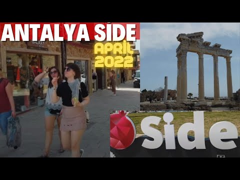 side antalya walking tour 2021 ! mananvgat turkey holiday antalya travel 4k video evrenseki