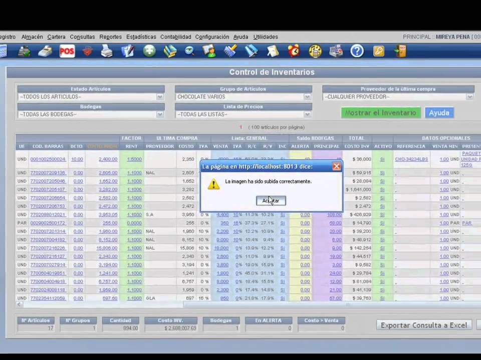 Software Orión PLUS :: CONTROL DE INVENTARIOS (Video Ayuda 7) - YouTube