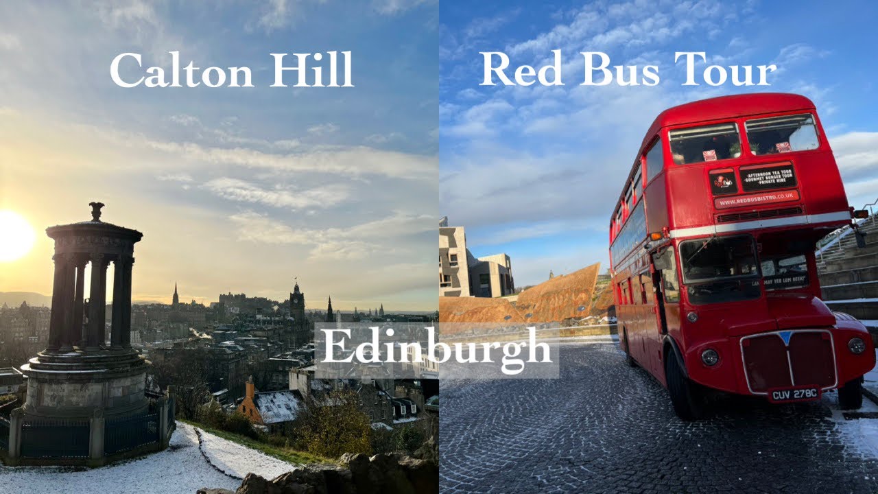 【Edinburgh vlog】SUB) Red Bus Tour｜Calton Hill ｜レッドバスツアー｜カールトン・ヒル - YouTube