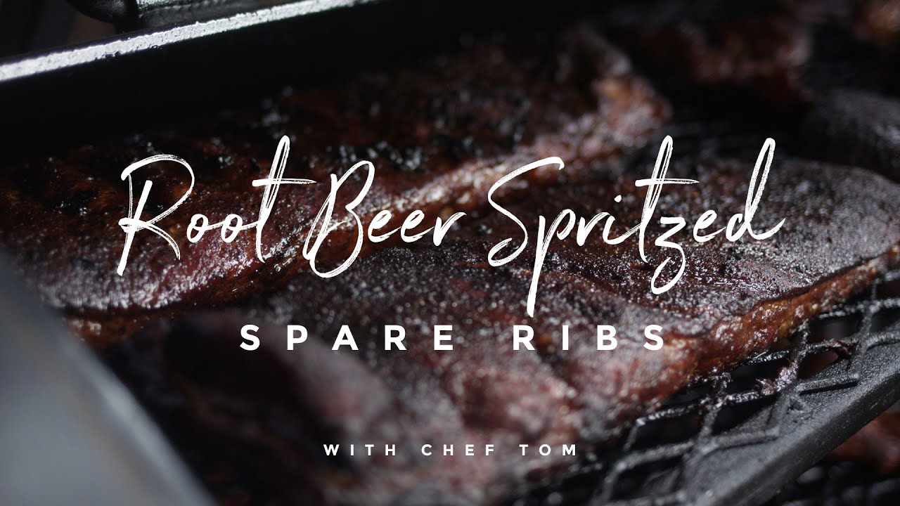 How to Smoke Root Beer Spritzed Spare Ribs on an Offset Smoker - YouTube