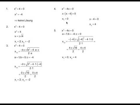 Quadratische Gleichung lösen - YouTube