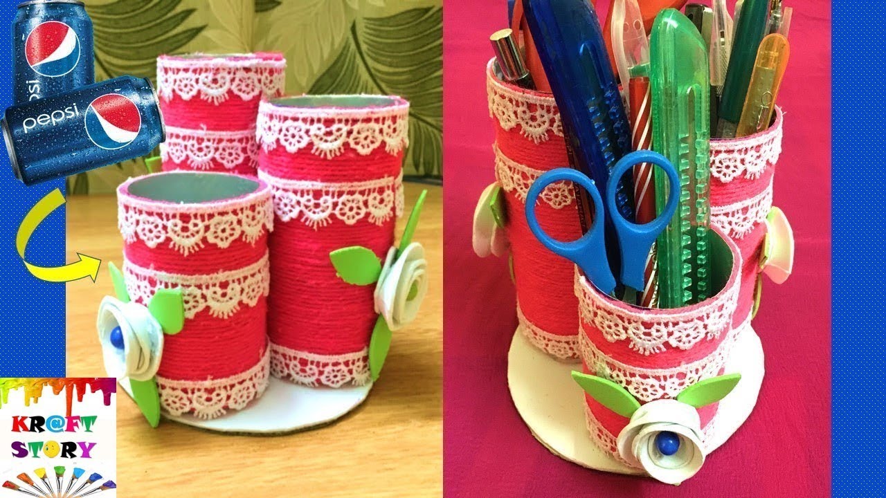 Easy cold drink can recycling/ reuse ideas || Best out of waste - YouTube