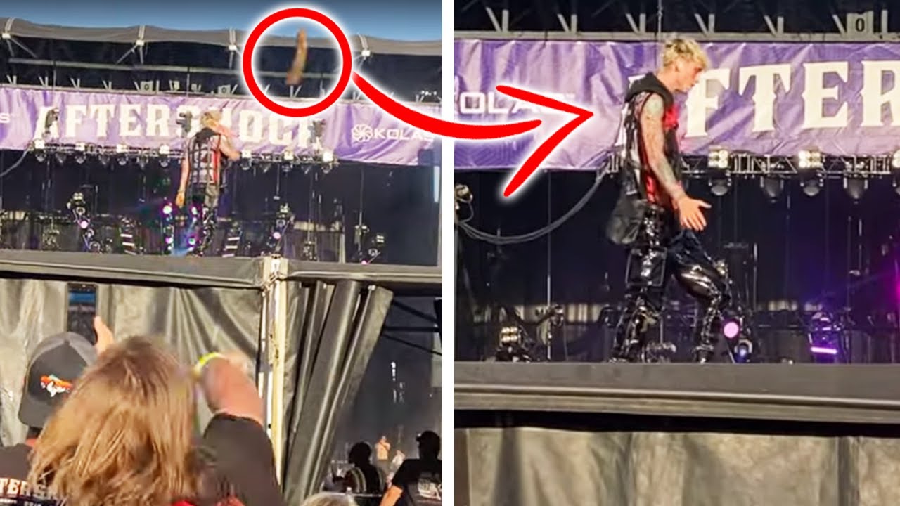 Machine Gun Kelly Attacked During Aftershock Festival 2021 - YouTube