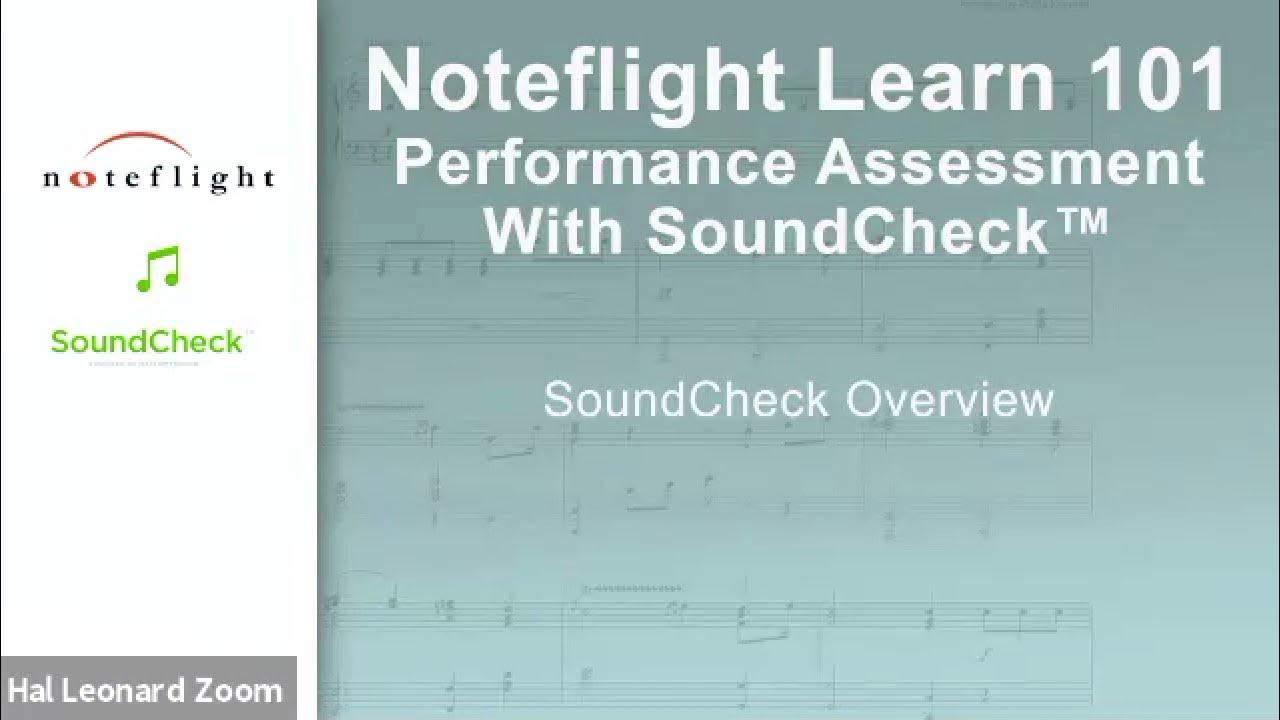 Noteflight Learn 101 - SoundCheck™ Overview - YouTube