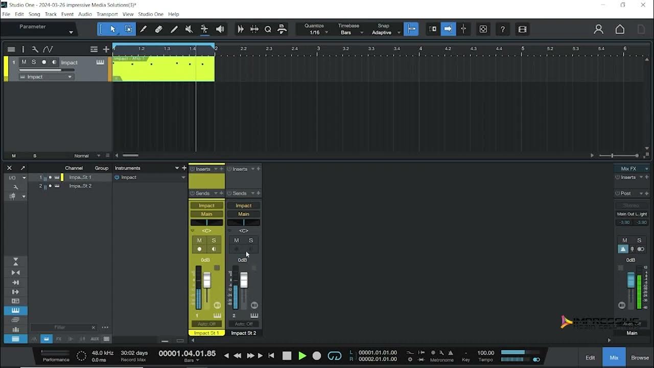 How to make Afro Beats drum pattern in Studio One Patterns - YouTube