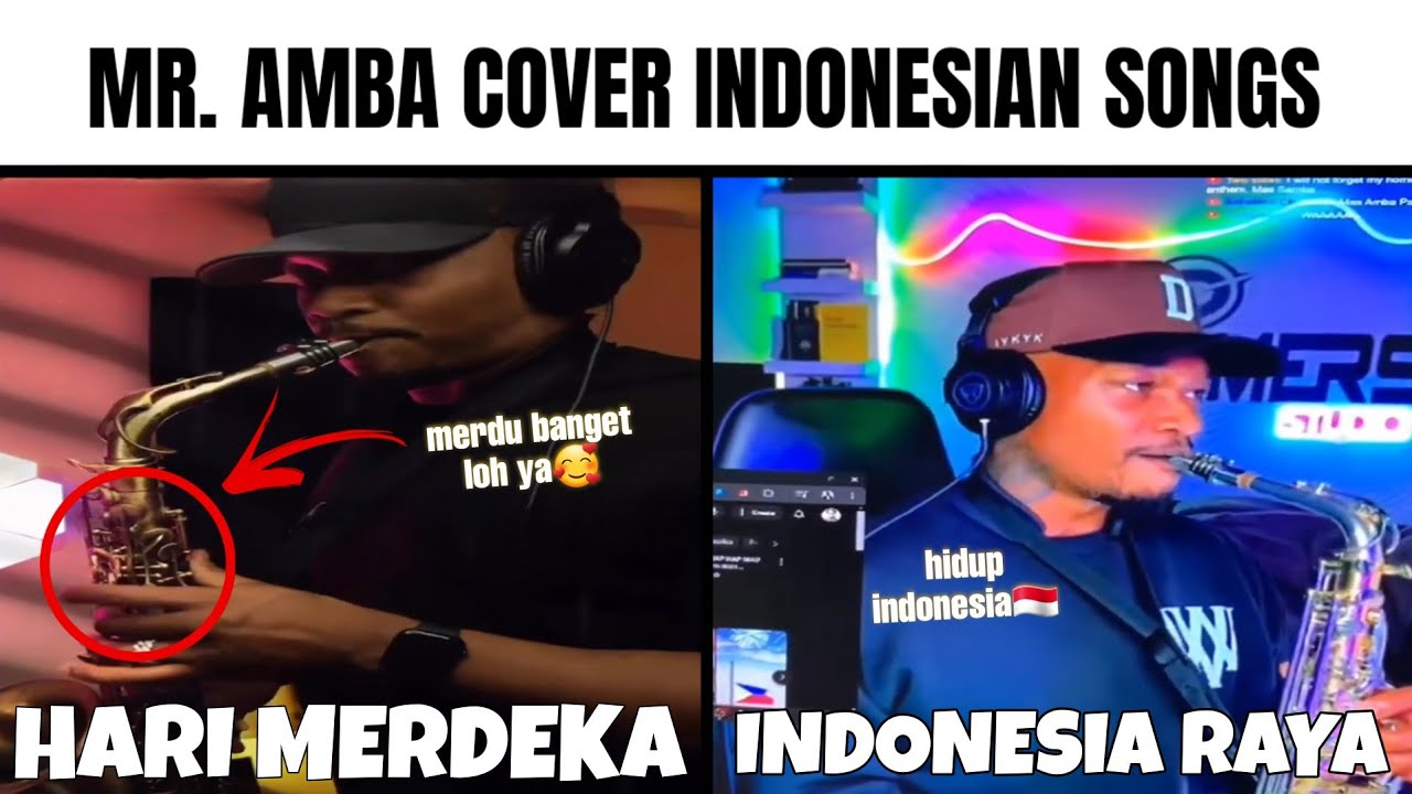 pak amba cover lagu indonesia pake terompet rek, suaranya merdu banget ...