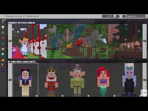 All 24 Official Disney Worlds of Adventure Minecraft Skins! - YouTube