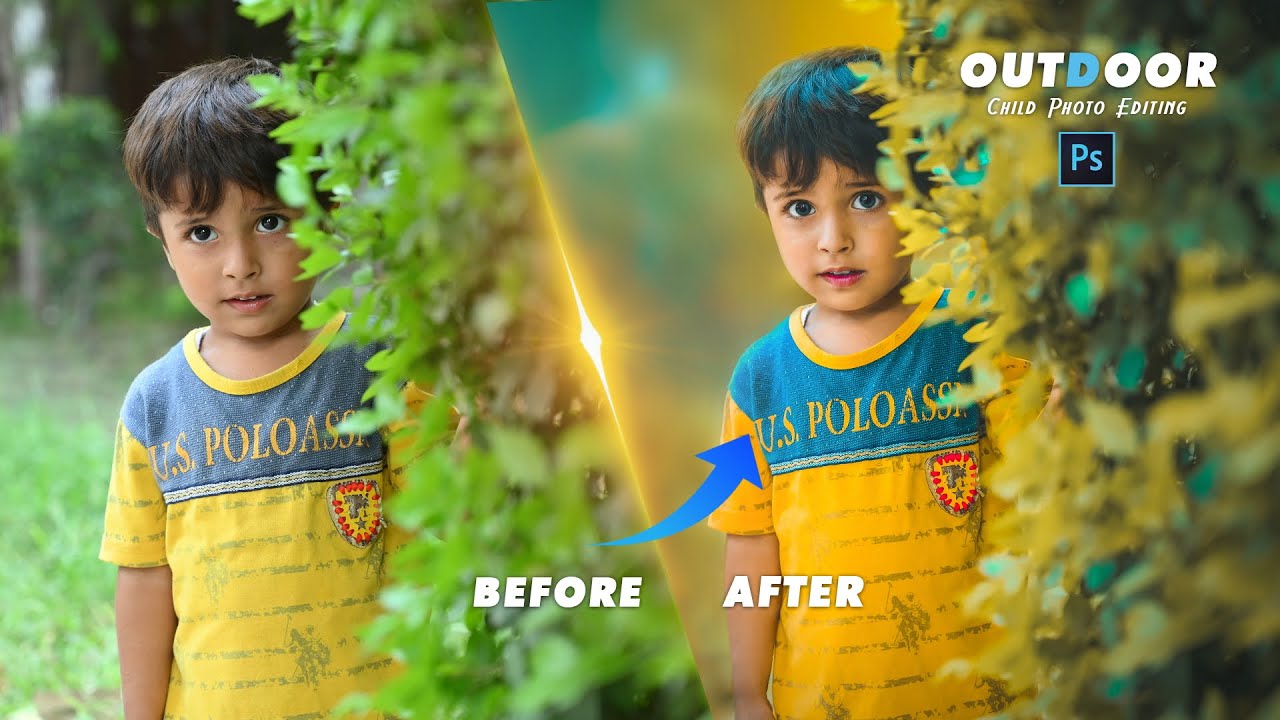 Outdoor child photo editing | photoshop tutorial | shlensman - YouTube