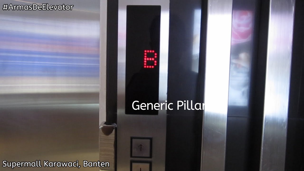 Pillar traction elevator at Supermall Karawaci, Tangerang - YouTube