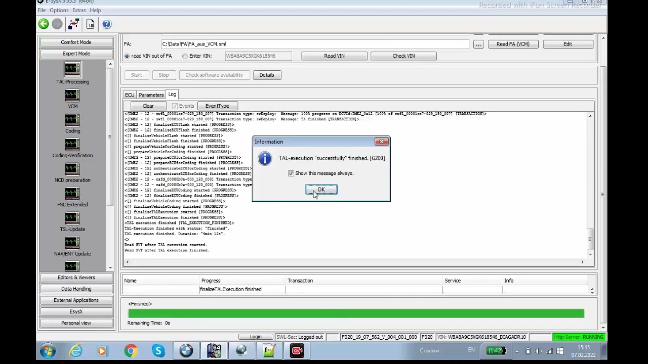 bmw-working-hours-reset-obd-via-esys-tool32-youtube