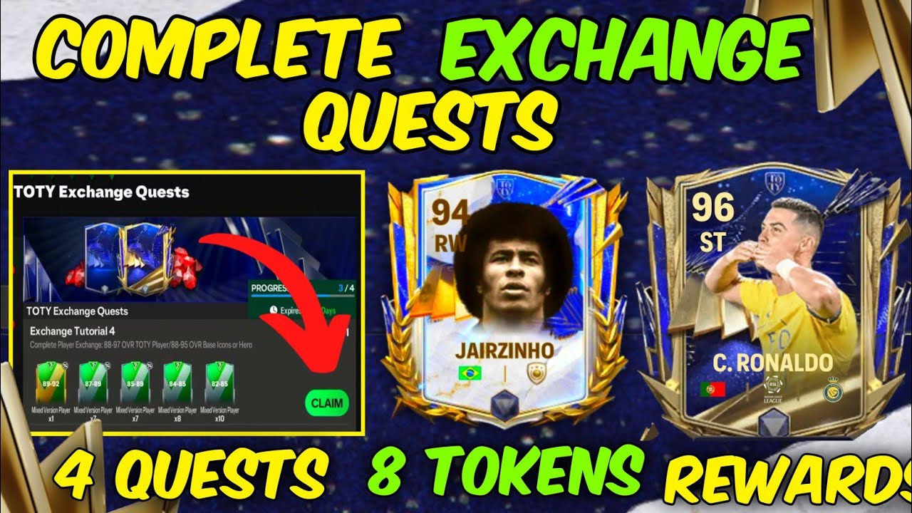 HOW TO COMPLETE TOTY EVENT EXCHANGE QUESTS TUTORIAL GET 8 JAIRZINHO ...