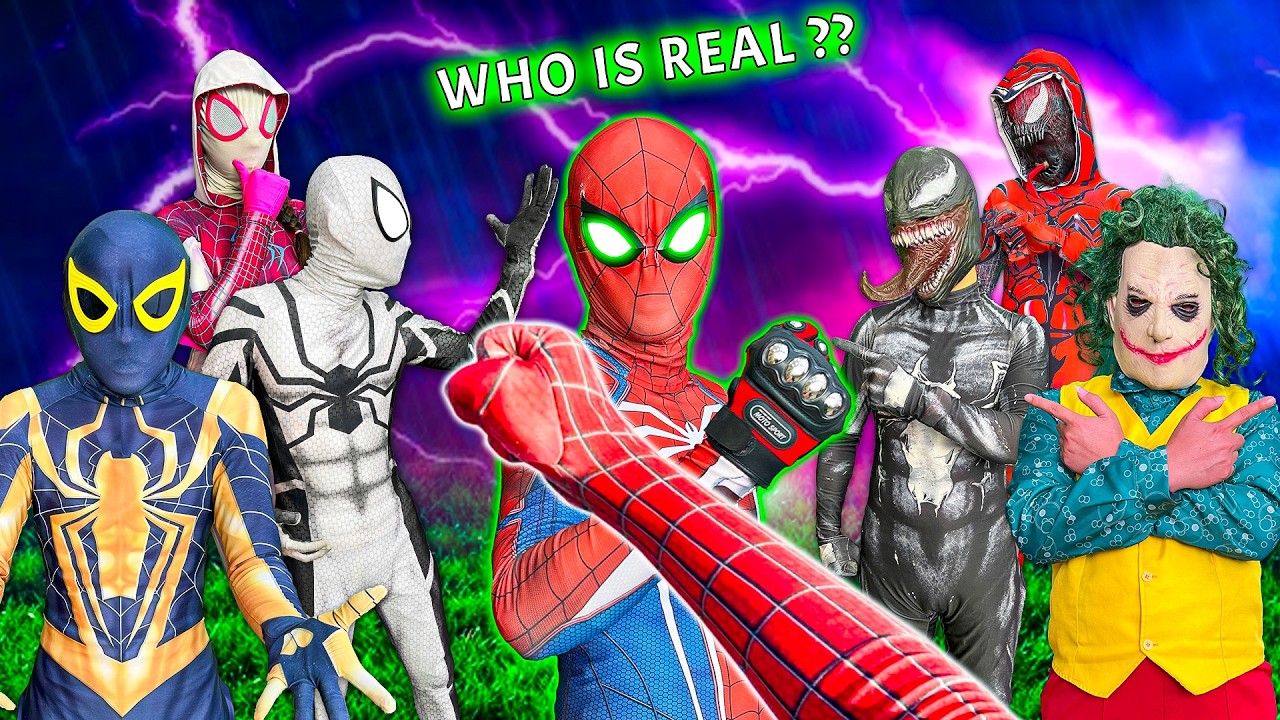 3 SPIDER-MAN Bros & Clumsy Red SPIDER Vs JOKER and VENOM - YouTube
