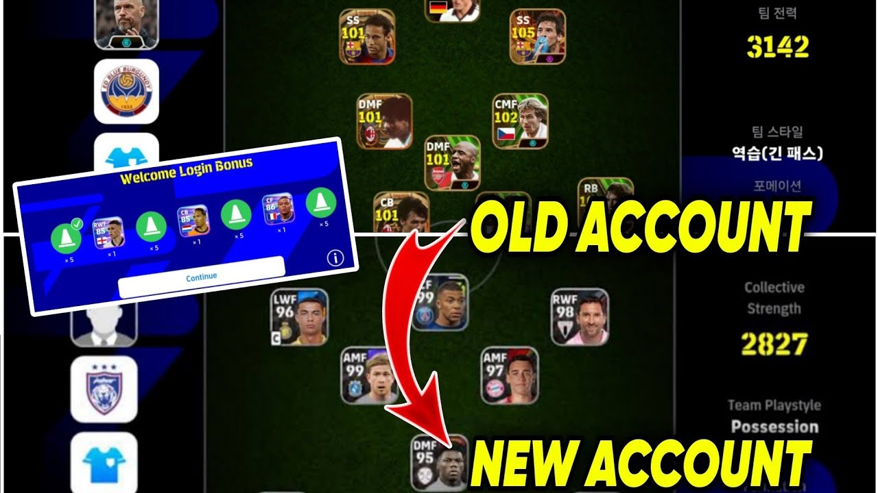 How to create New Account in eFootball 2024 | Create New Account in Pes ...