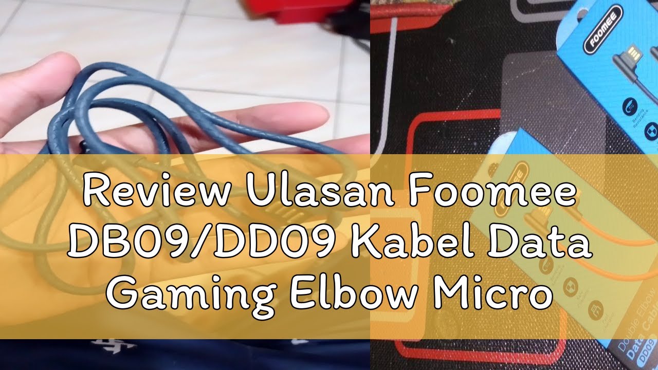Review Ulasan Foomee DB09/DD09 Kabel Data Gaming Elbow Micro/Type-C 3A Fast Charging 1M - YouTube