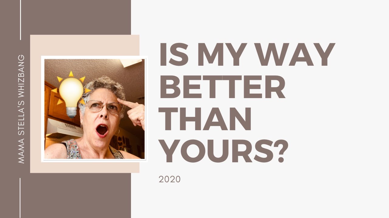 Is my way better than yours? - YouTube