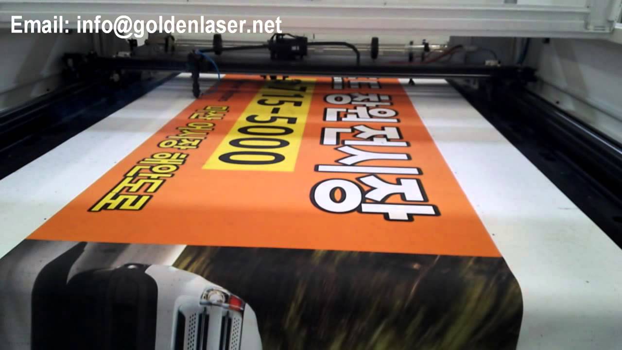 super large banner laser cutting - YouTube