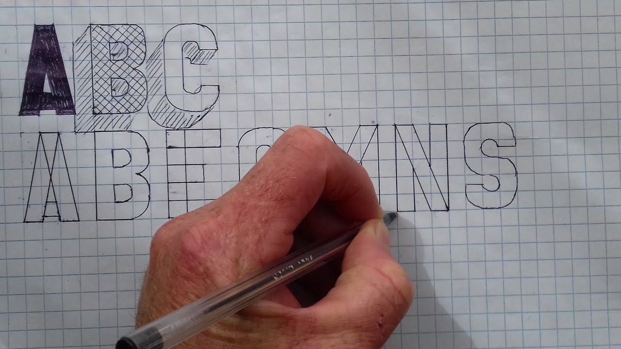DESENHANDO LETRAS DE MANEIRA MUITO FÁCIL - YouTube