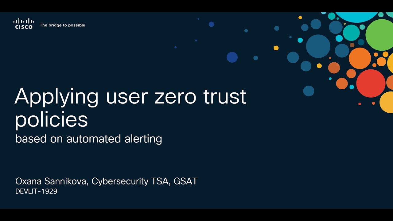 Applying User Zero Trust Policies Based on Automated Alerting - YouTube