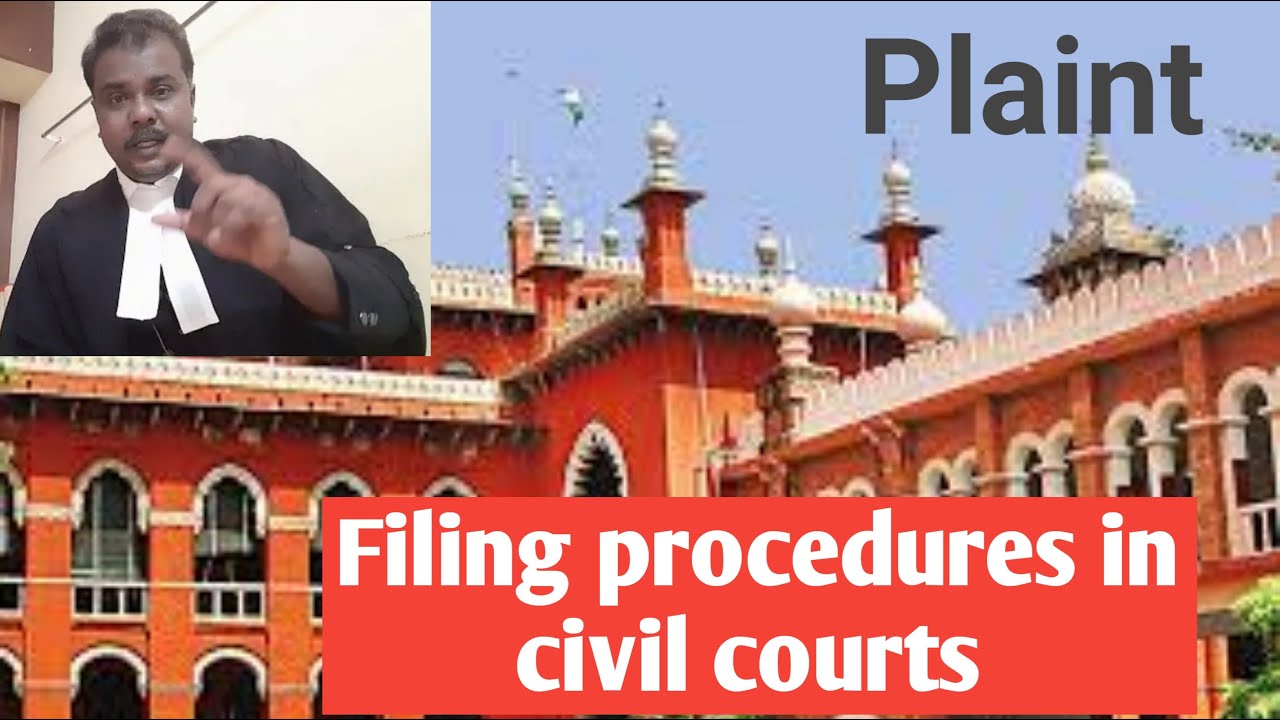 Filing procedures in civil Courts.plaint - YouTube