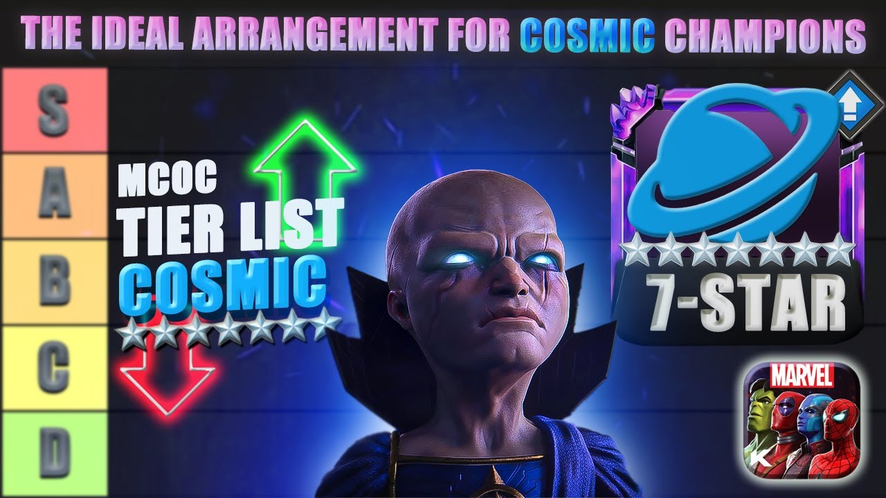 mcoc cosmic the best champions 7 star & tier list - YouTube