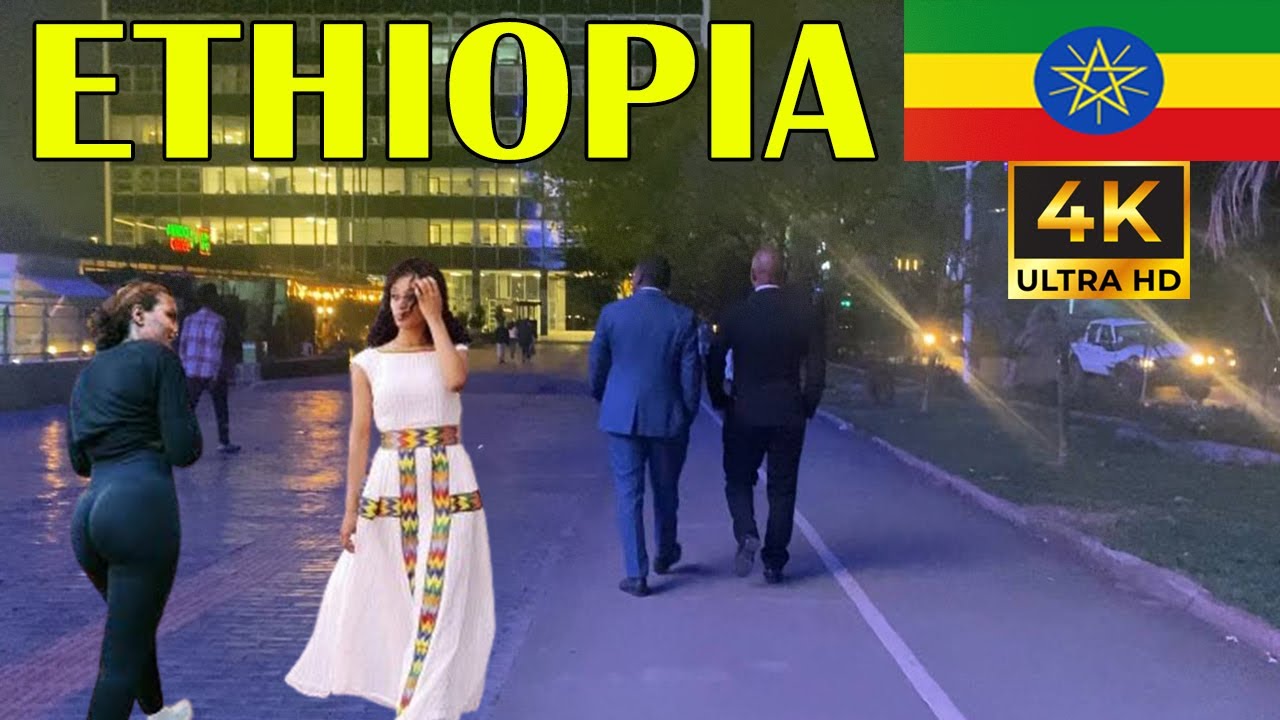 ገራሚው በምሽት ጨረቃ የመሰለው የቸርችል ጎዳና ፒያሳ piassa Addis Ababa Walking Tour ...