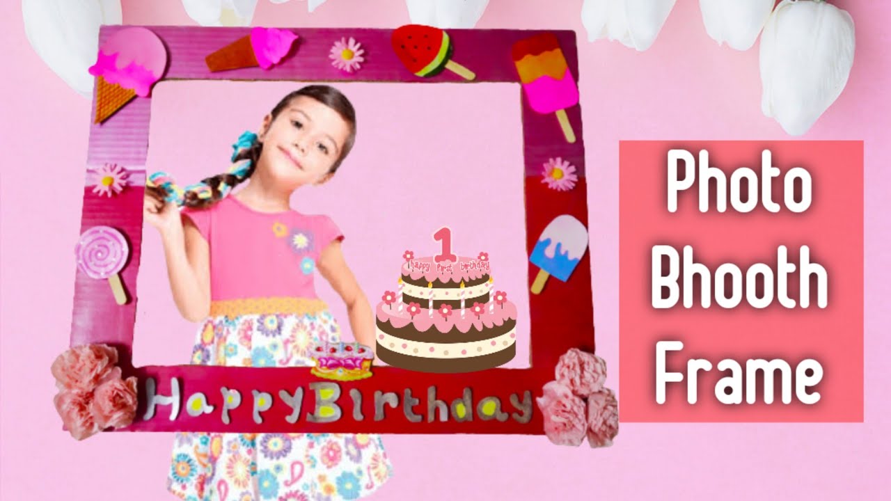 Diy Photo Booth Frame - IceCream Themed Selfie Photo Frame for Kids ...