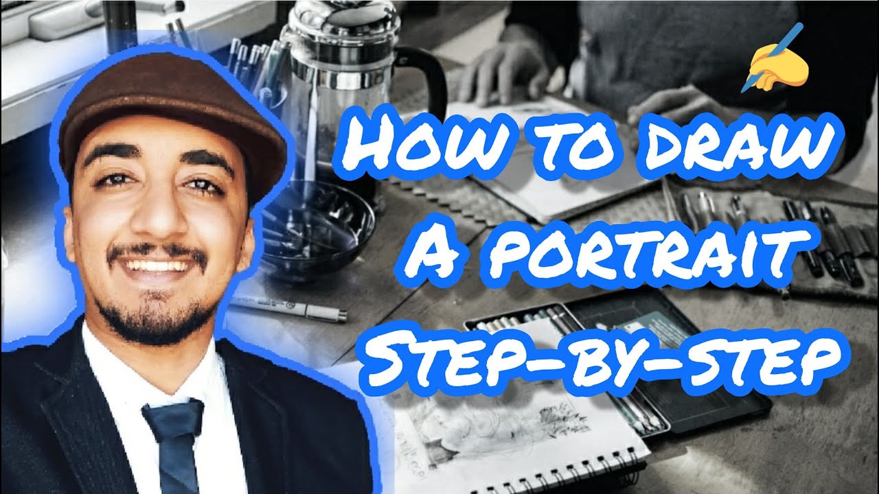 How to draw a portrait step-by-step - YouTube