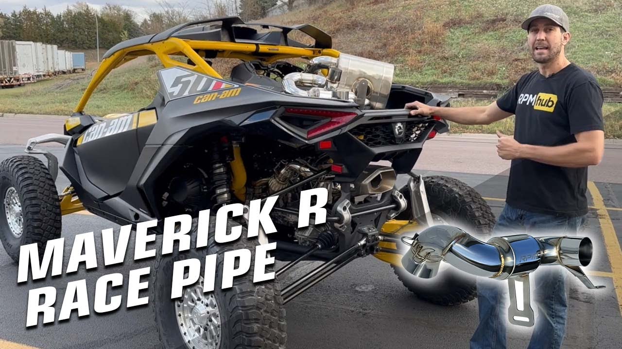 Can-Am Maverick R Gets A RPM 3" Muffler Delete & 3" Resonated Mid Pipe ...
