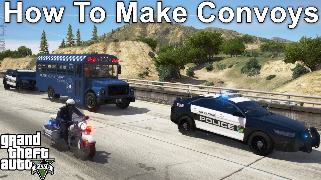 GTA 5 Setting Up Custom Police Convoys To Escort Tutorial - YouTube