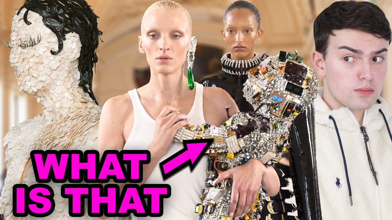 REACTING TO THE SCHIAPARELLI HAUTE COUTURE SHOW & THE ROBOT BABY - YouTube