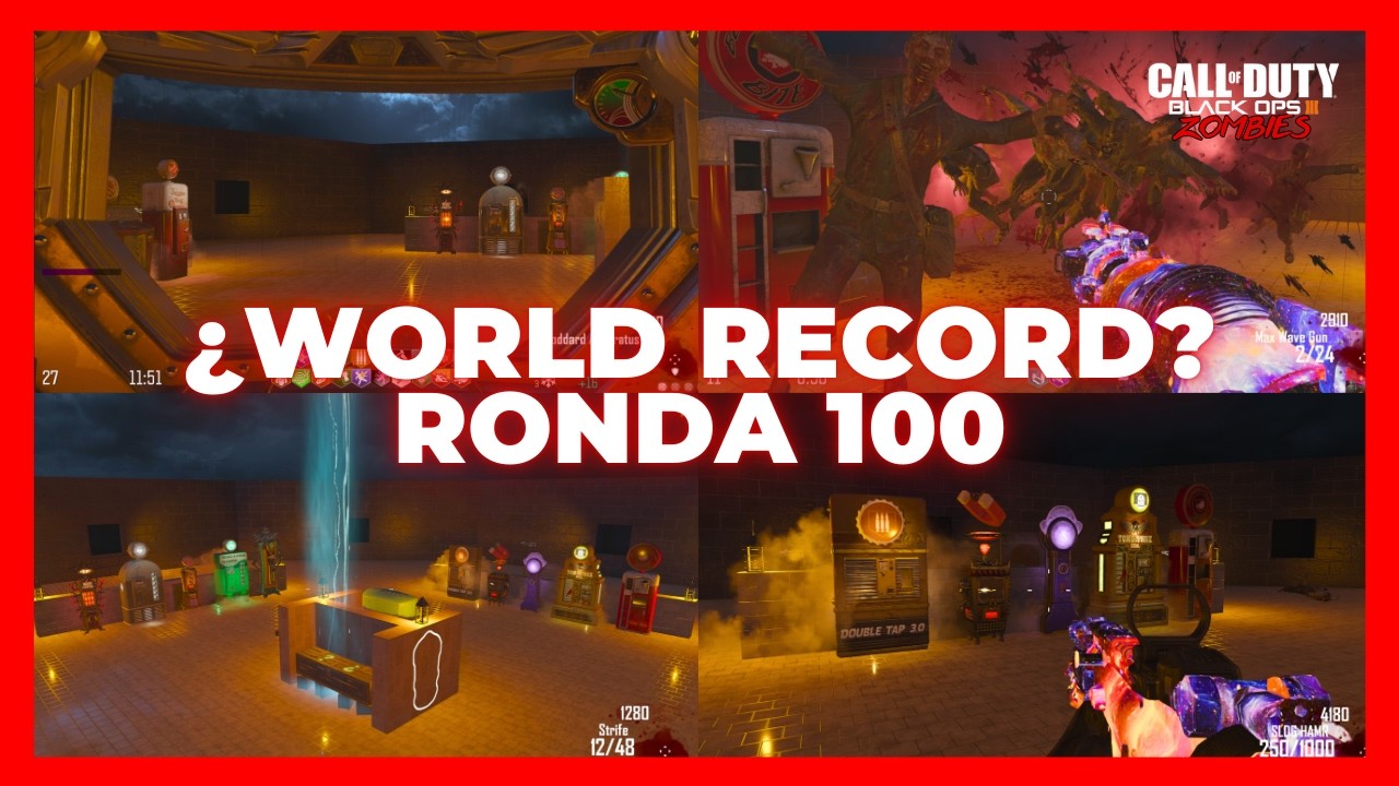 😱 𝗪𝗢𝗥𝗟𝗗 𝗥𝗘𝗖𝗢𝗥𝗗 ronda 100 | Call of duty 𝗭𝗢𝗠𝗕𝗜𝗘𝗦 | #worldrecord #zombiesmap #codzombies - YouTube