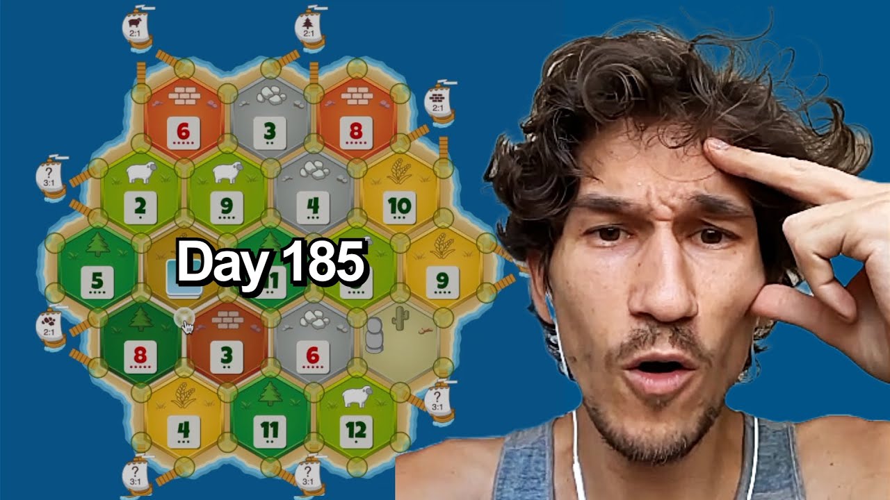 Last 2 games of the season | Day 185 | Full Catan Ranked Game 1v1 - YouTube