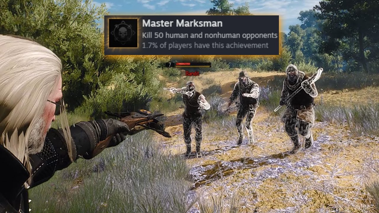 how to EASILY get the Master Marksman achievement in Witcher 3 - YouTube