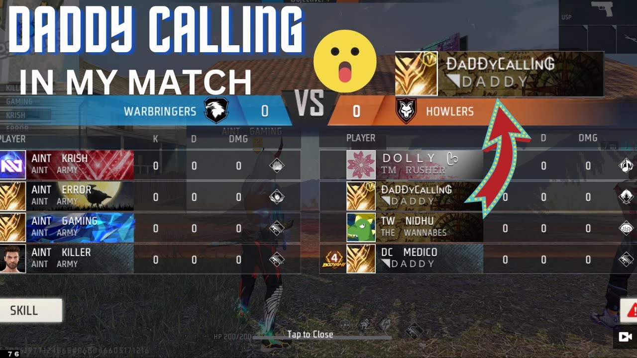 @daddycalling_ff in my opponent team || AINT GAMING VS DADDY CALLING ...