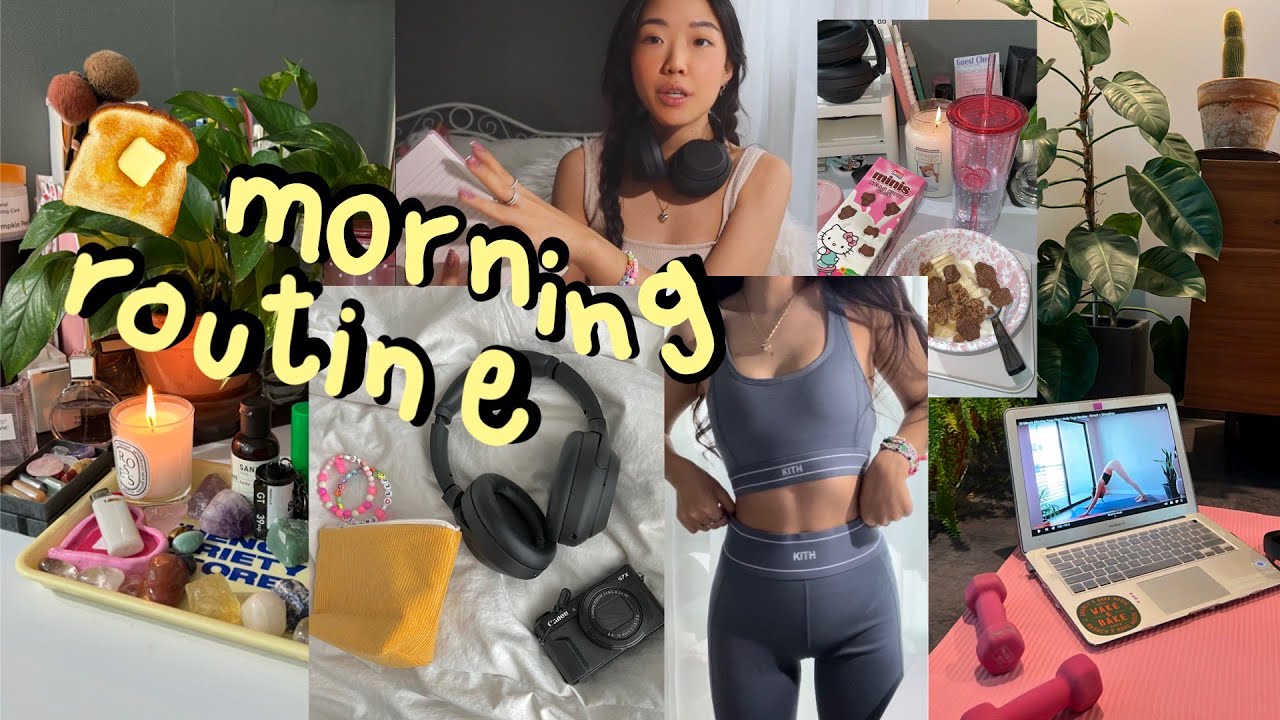 my realistic 8am morning routine: 🌅working from home - YouTube