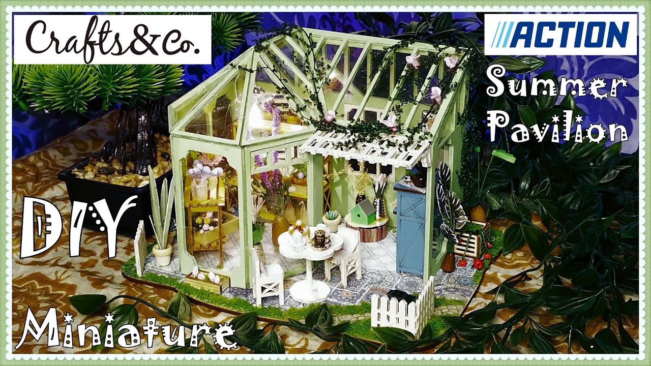DIY Miniature Summer Pavilion - YouTube