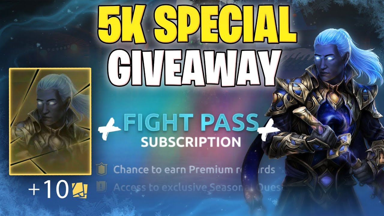 5K Special Giveaway 🎉| ITU Shards, Legendary Skin & Fightpass ...