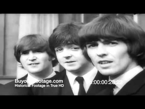 HD Stock Footage The Beatles at Buckingham Palace Beatlemania Screaming ...