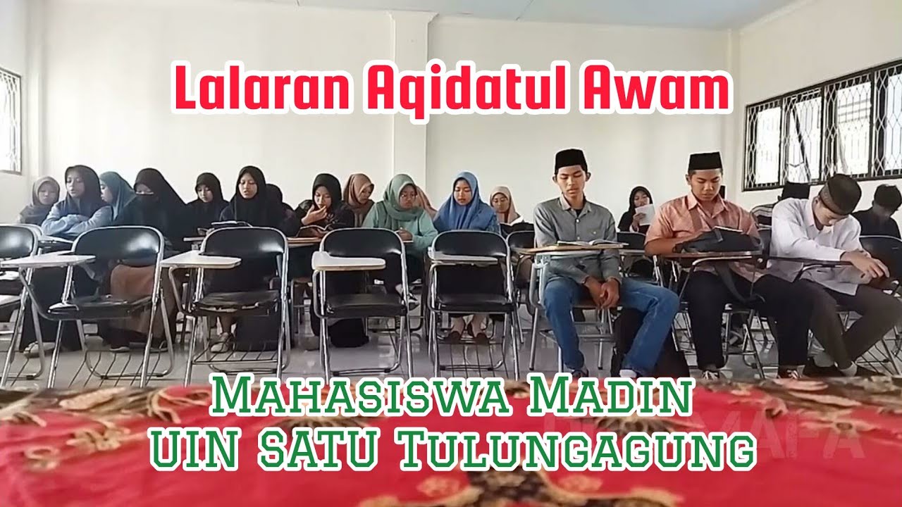 Santri Madin Ula UIN Tulungagung Lalaran Aqidatul Awam - YouTube