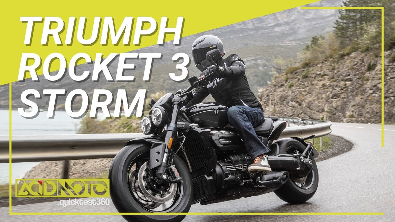 Essai -humide- de la Triumph Rocket 3 Storm - Cruiser, à la folie - YouTube