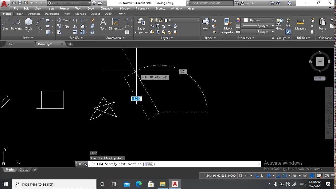 ANGULAR LINES IN AUTOCAD - YouTube