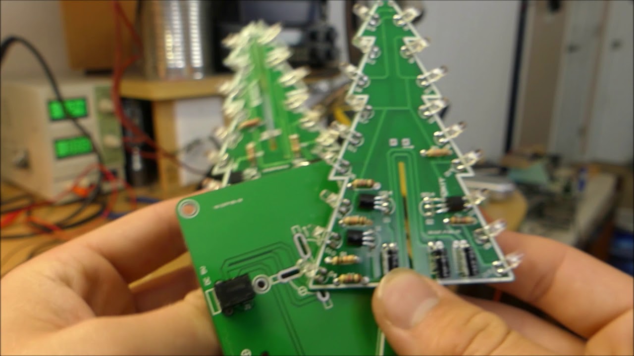 Christmas Tree Circuit Board With Ring Oscillator Explained - YouTube