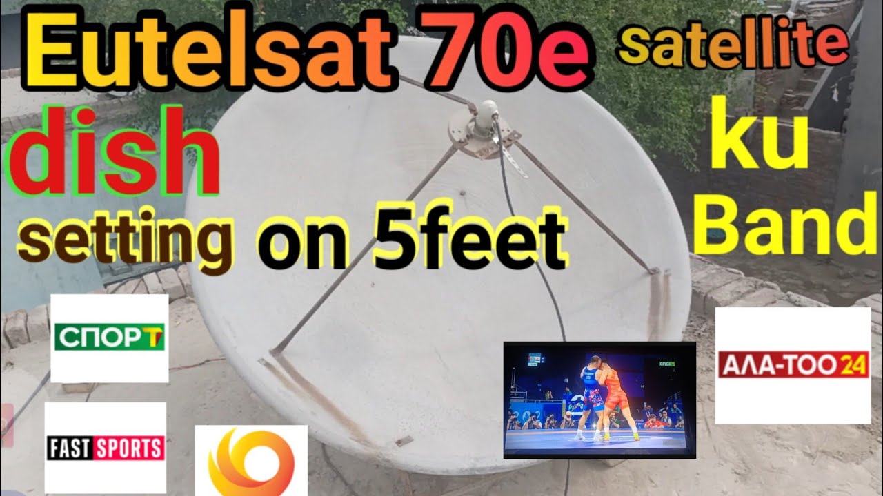 How to set Eutelsat 70e satellite ku Band 5feet dish setting 70e channel list 2024 - YouTube