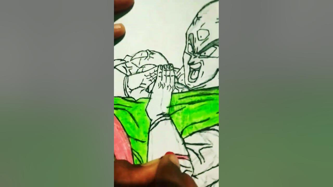 tien shinhan drawing in Dragon ball - YouTube