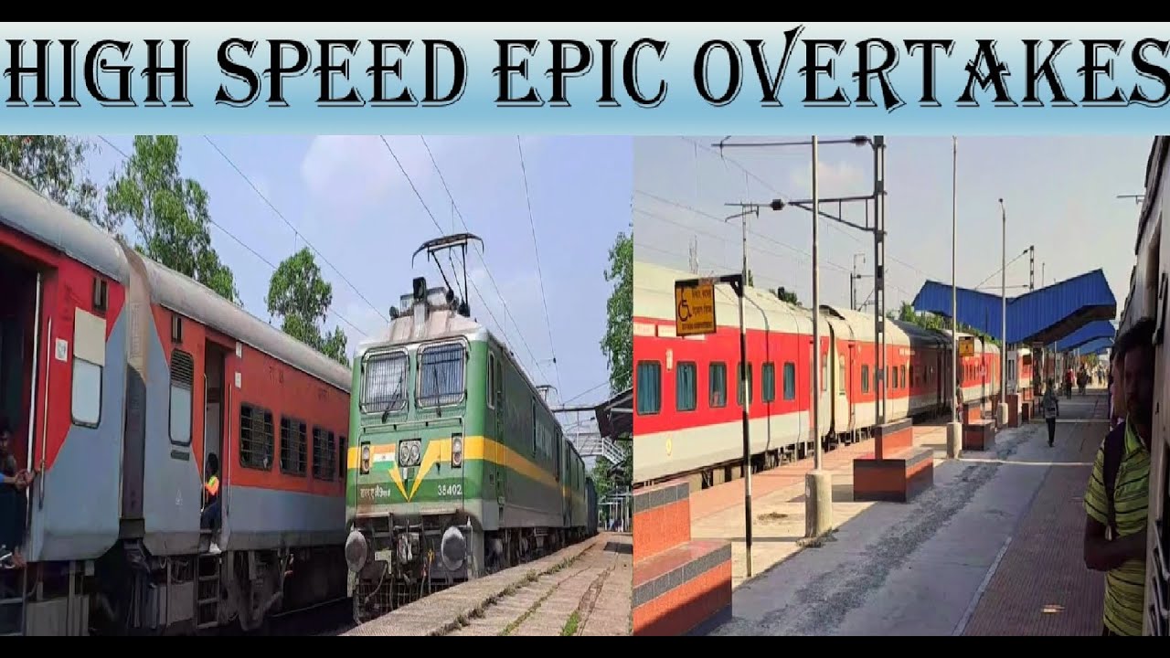 Back to Back epic Train race & exciting train overtakes |High Speed ...