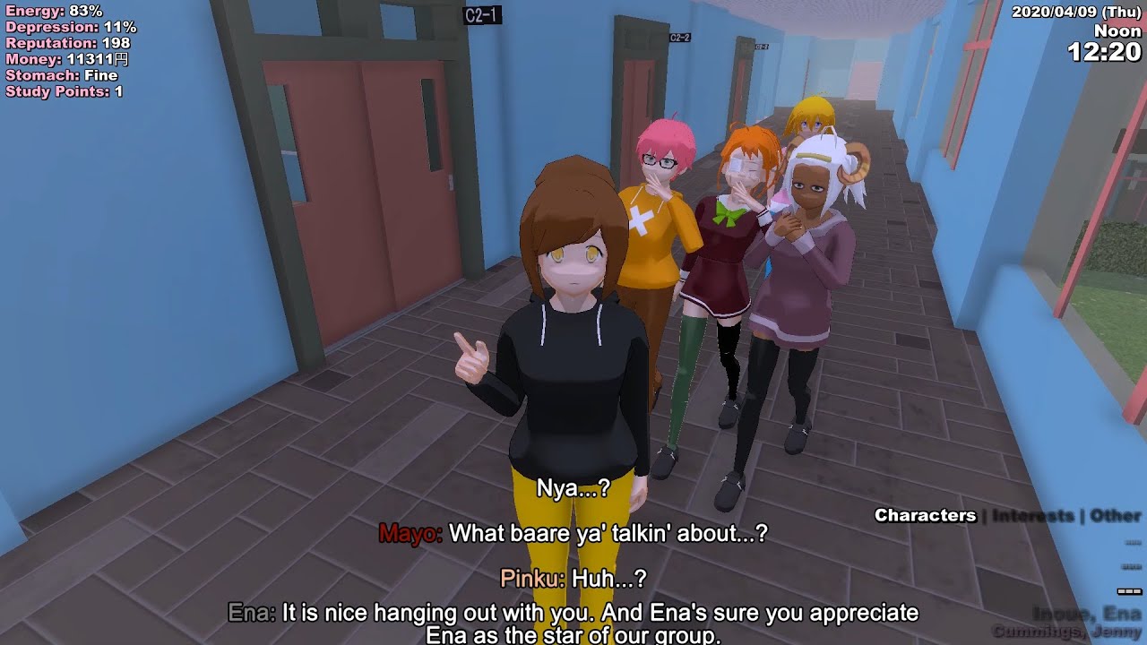 Daigaku Gurashi V1.07 Gameplay | Day 3: Surrounded by my friends | Debu ...